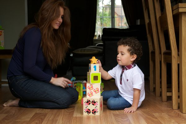 Wooden Stacking Cubes Shape Sorter | Jumini Wooden Toys UK